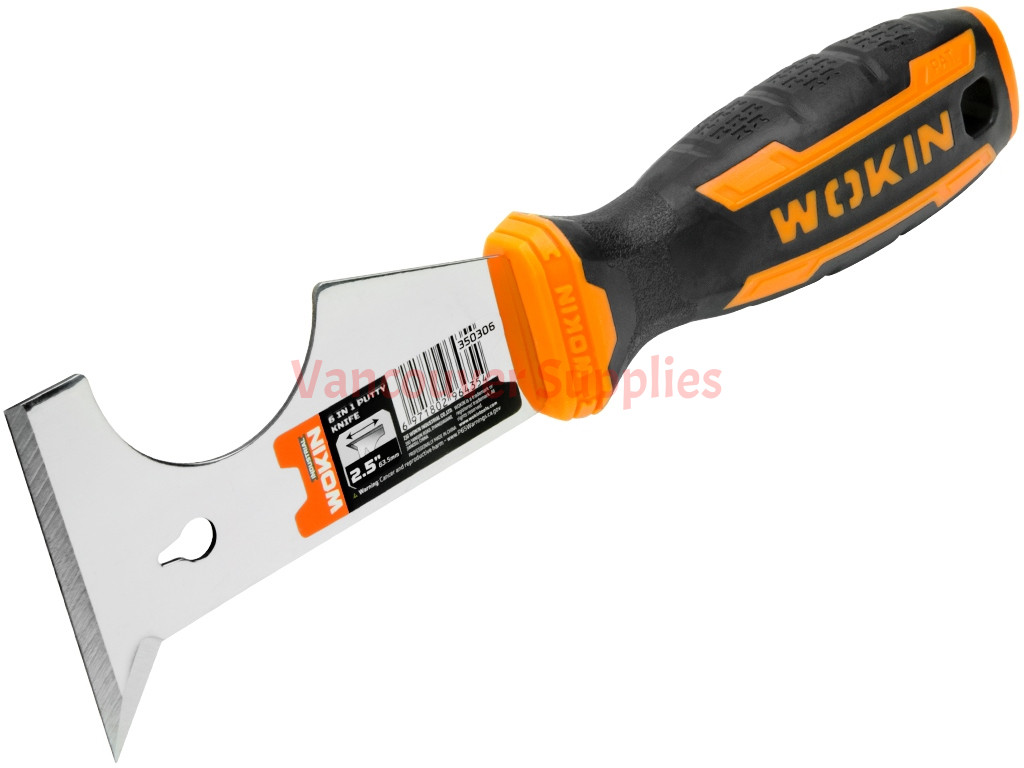 6in1 2.5in Putty Knife Scraper Paint Roller Cleaner Fiberglass